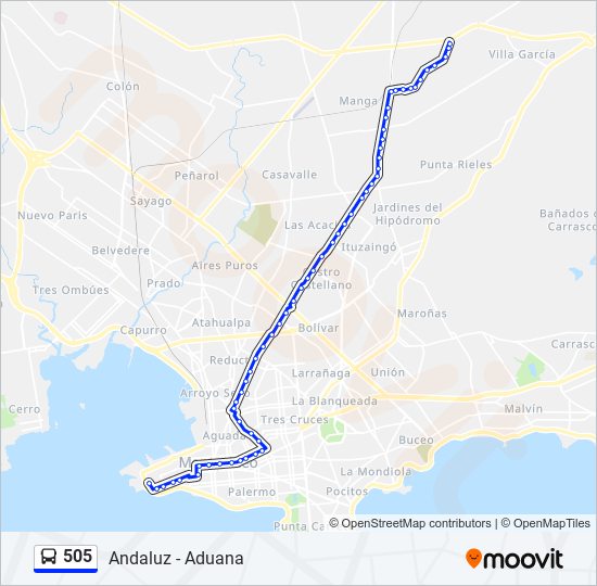 Ruta 505: horarios, paradas y mapas - Andaluz (Actualizado)