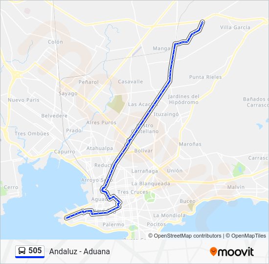 Ruta 505: horarios, paradas y mapas - Aduana (Actualizado)