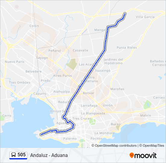 Ruta 505: horarios, paradas y mapas - Aduana (Actualizado)