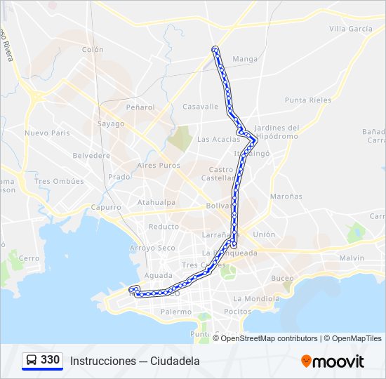 Ruta 330: horarios, paradas y mapas - Mendoza E Instrucciones (Actualizado)