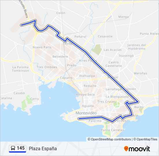 Ruta 145: horarios, paradas y mapas - Plaza España (Actualizado)