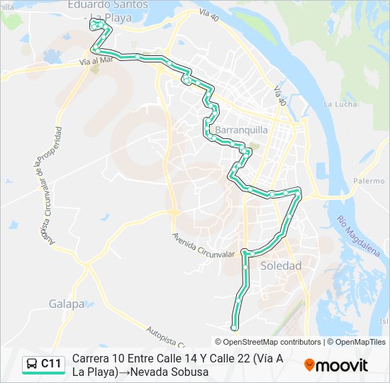 C11 Route: Schedules, Stops & Maps - Carrera 10 Entre Calle 14 Y Calle ...