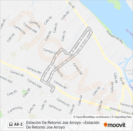 Ruta A82: horarios, paradas y mapas - Estación De Retorno Joe Arroyo‎→ ...