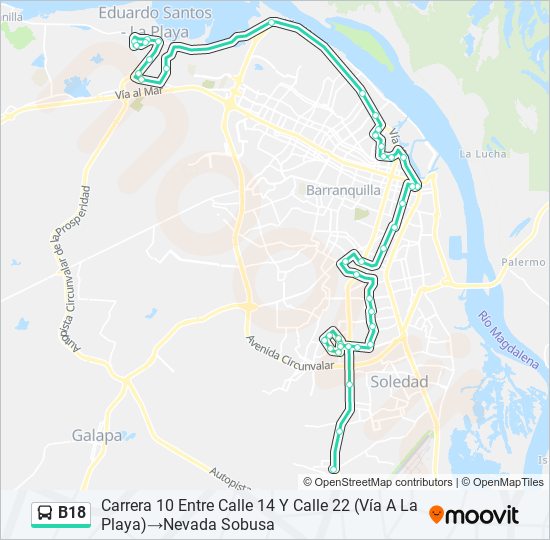 b18 Route: Schedules, Stops & Maps - Carrera 10 Entre Calle 14 Y Calle ...