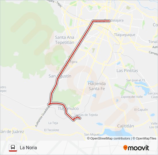 Ruta LMV2: horarios, paradas y mapas - La Noria (Actualizado)