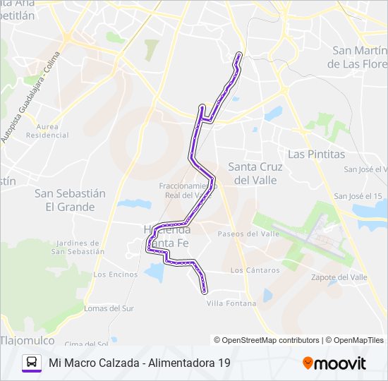 Ruta a19: horarios, paradas y mapas - Chulavista (Actualizado)