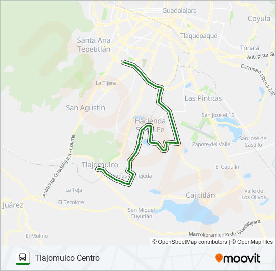 Ruta c103: horarios, paradas y mapas - Tlajomulco Centro (Actualizado)