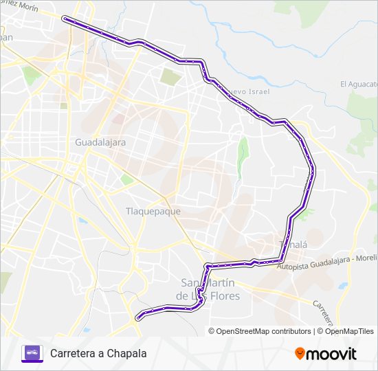 Ruta C01: horarios, paradas y mapas - Carretera a Chapala (Actualizado)