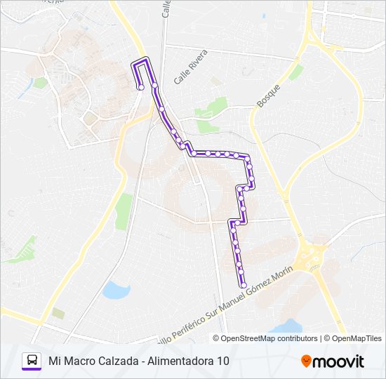 a10 Route: Schedules, Stops & Maps - Mi Macro Calzada - Esculturas ...