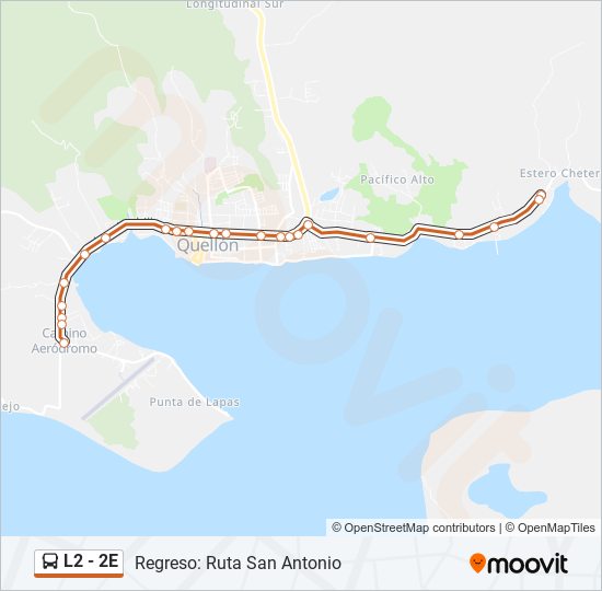 Ruta l2 2e: horarios, paradas y mapas - Regreso: Ruta San Antonio ...