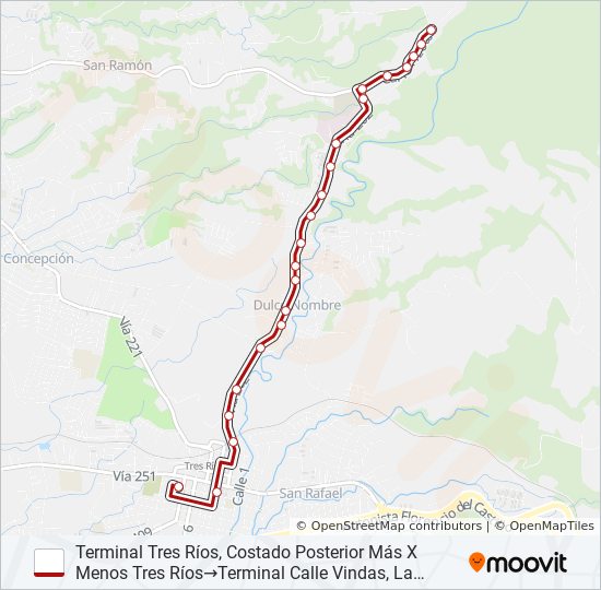 Ruta tres ríos dulce nombre: horarios, paradas y mapas - Terminal Tres ...