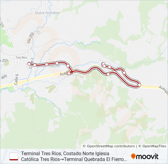 Ruta periférica tres ríos el fierro: horarios, paradas y mapas ...
