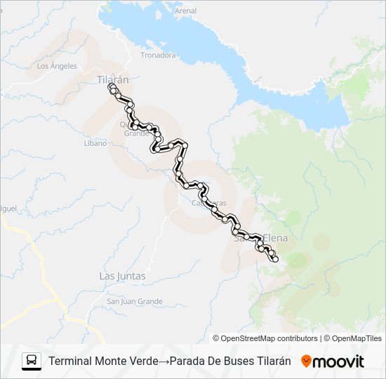 Ruta tilaran monteverde: horarios, paradas y mapas - Terminal Monte ...