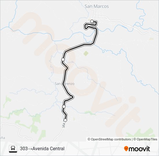 san marcos de tarrazú san lorenzo Route: Schedules, Stops & Maps - 303 ...