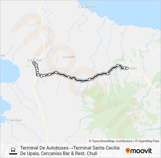 Ruta la cruz santa cecilia: horarios, paradas y mapas - Terminal De ...