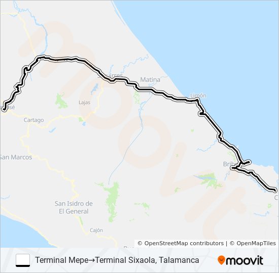 Ruta san josé sixaola: horarios, paradas y mapas - Terminal Mepe‎→ ...