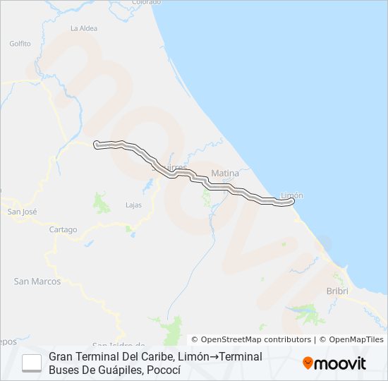 limón guápiles rápido Route: Schedules, Stops & Maps - Gran Terminal ...