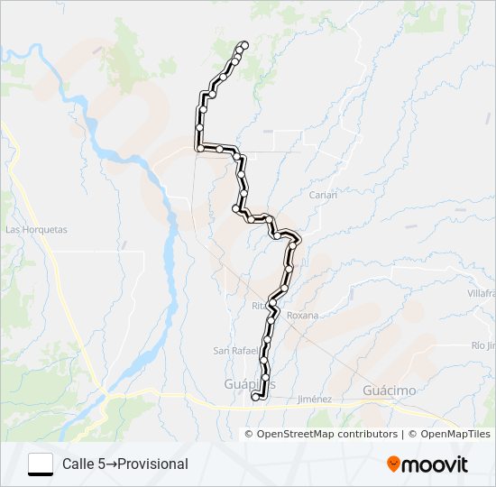 Ruta guapiles zota: horarios, paradas y mapas - Calle 5‎→Provisional ...