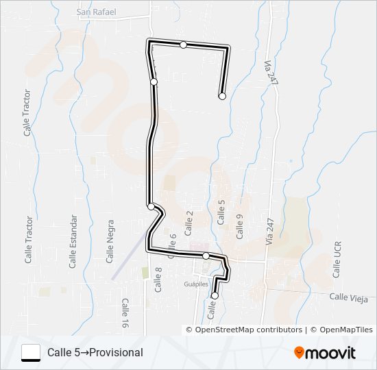Ruta guapiles cascada: horarios, paradas y mapas - Calle 5‎→Provisional ...