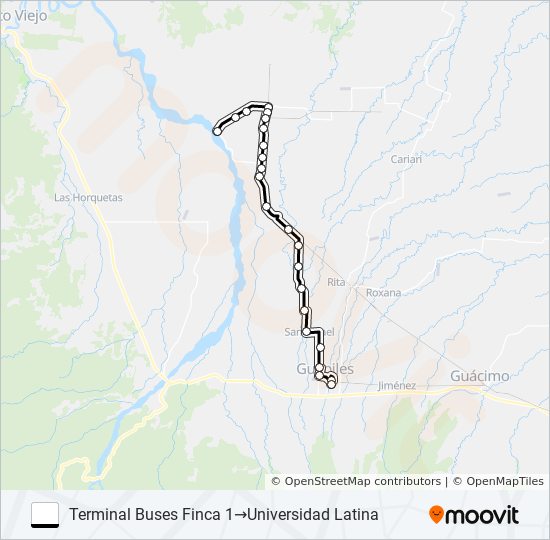 Ruta guápiles la teresa ticabán finca 1 x iztarú: horarios, paradas y ...