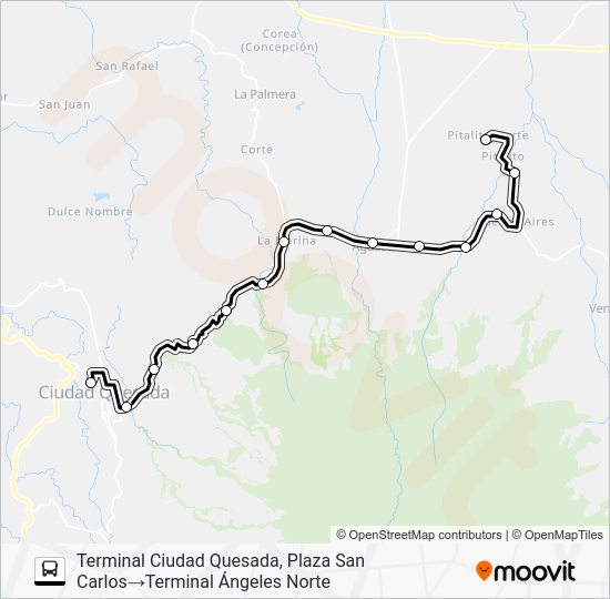 ciudad quesada esquipulas pitalito buenos aires Route: Schedules, Stops ...