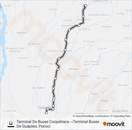 GUAPILES CARIARI Route: Schedules, Stops & Maps - Terminal De Buses ...