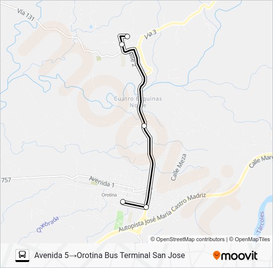 Ruta OROTINA SAN MATEO: horarios, paradas y mapas - Avenida 5‎→Orotina ...