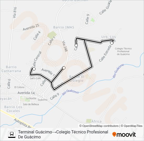 Ruta GUACIMO COLEGIO: horarios, paradas y mapas - Terminal Guácimo‎→ ...
