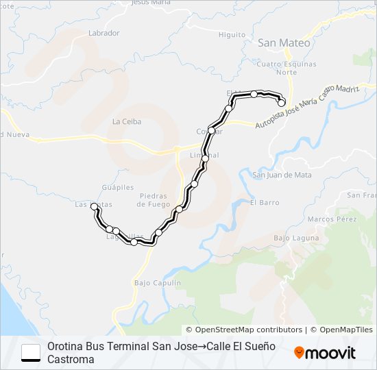 Ruta orotina lagunilla: horarios, paradas y mapas - Orotina Bus ...