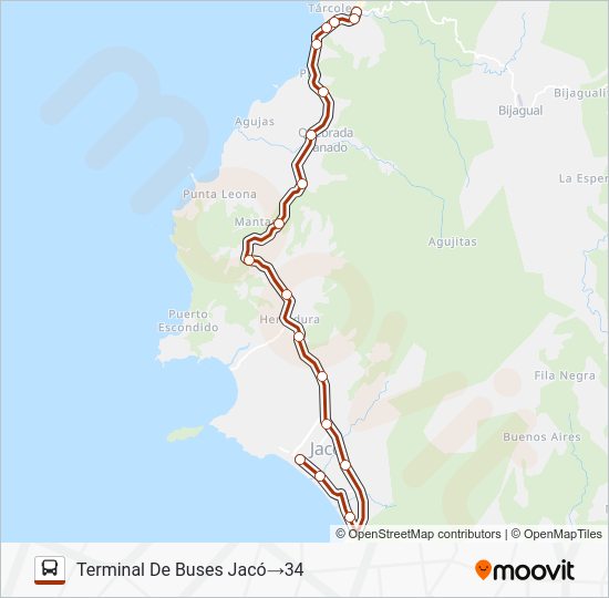 Ruta OROTINA TÁRCOLES JACO VICEVERSA NO ENTRA A QUEBRADA GANADO ...