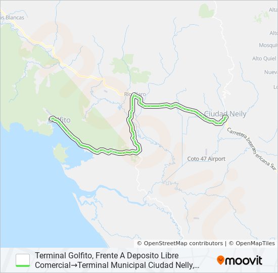 Ruta golfito ciudad neily: horarios, paradas y mapas - Terminal Golfito ...