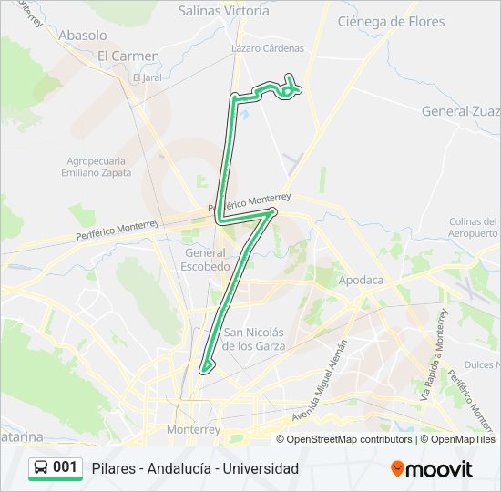001 Route: Schedules, Stops & Maps - Pilares - Andalucía - Universidad ...
