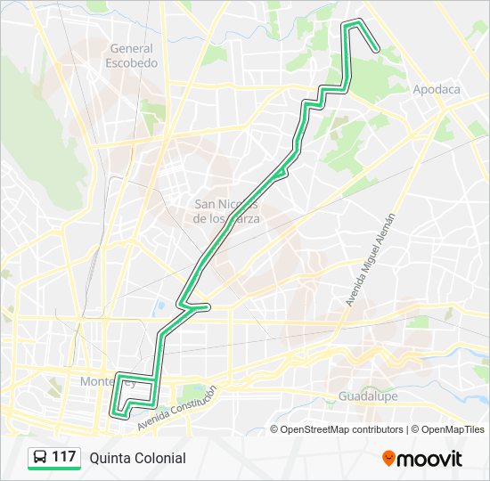 Ruta 117: horarios, paradas y mapas - Quinta Colonial (Actualizado)