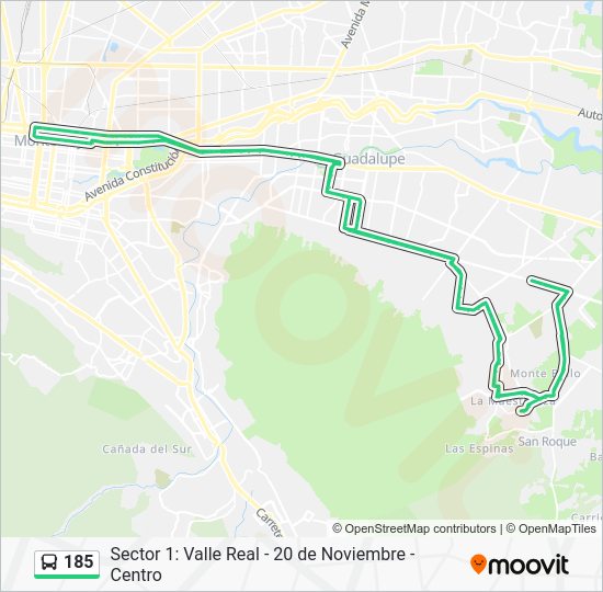 Ruta 185: horarios, paradas y mapas - Sector 1: Valle Real - 20 de ...