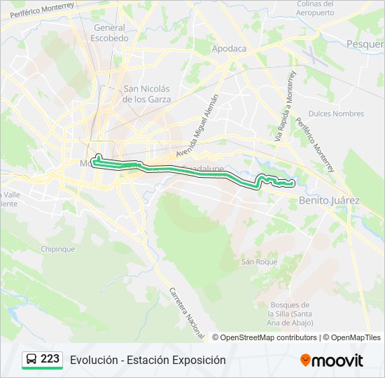 Ruta 223: horarios, paradas y mapas - Evolución - Estación Exposición ...