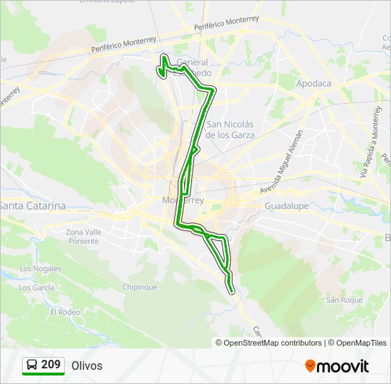209 Route: Schedules, Stops & Maps - Olivos (Updated)