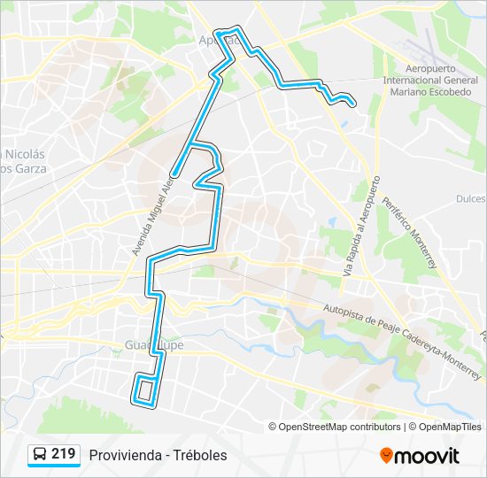 219 Route: Schedules, Stops & Maps - Provivienda - Tréboles (Updated)