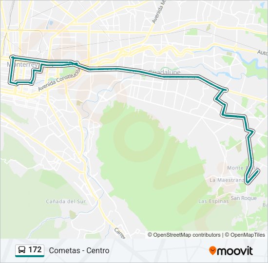 Ruta 172: horarios, paradas y mapas - Cometas - Centro (Actualizado)