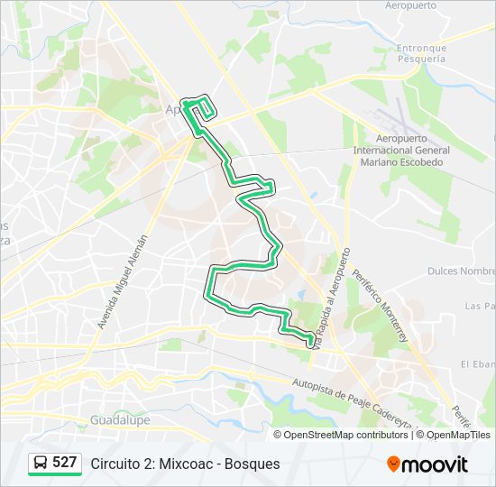 Ruta 527: horarios, paradas y mapas - Circuito 2: Mixcoac - Bosques ...