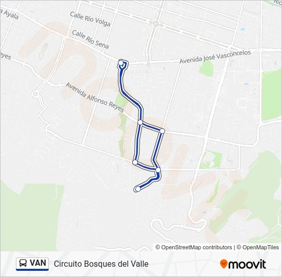 Ruta VAN: horarios, paradas y mapas - Circuito Bosques del Valle ...