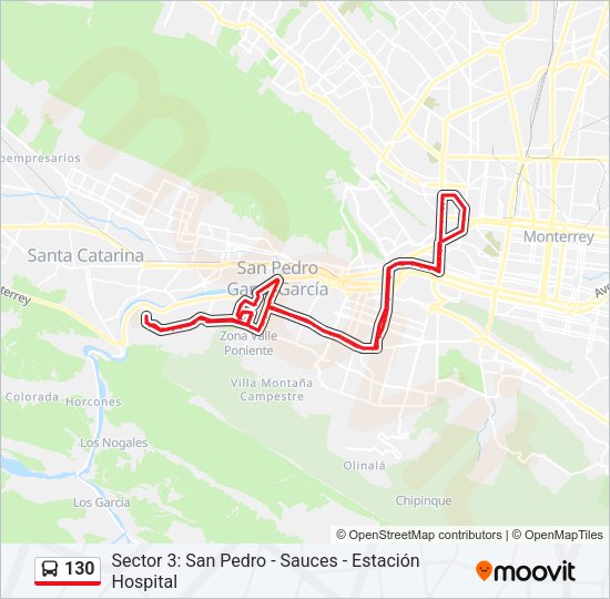 130 Route: Schedules, Stops & Maps - Sector 3: San Pedro - Sauces - Estación Hospital (Updated)