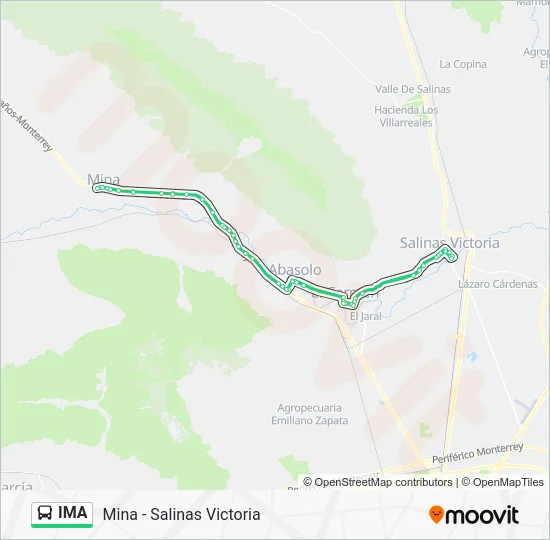 Ruta IMA: horarios, paradas y mapas - Mina - Salinas Victoria (Actualizado)