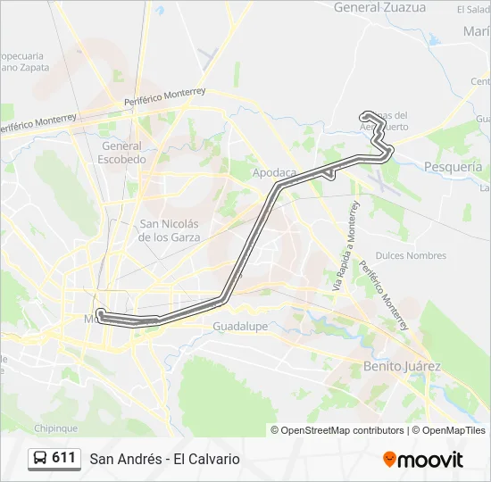 Ruta 611: horarios, paradas y mapas - San Andrés (Actualizado)