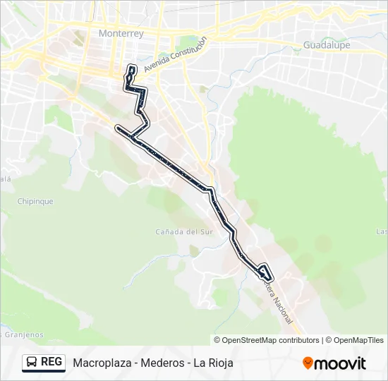 Ruta REG: horarios, paradas y mapas - Macroplaza - Mederos - La Rioja ...