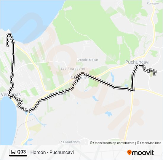 Ruta Q03: horarios, paradas y mapas - Horcón - Puchuncaví (Actualizado)