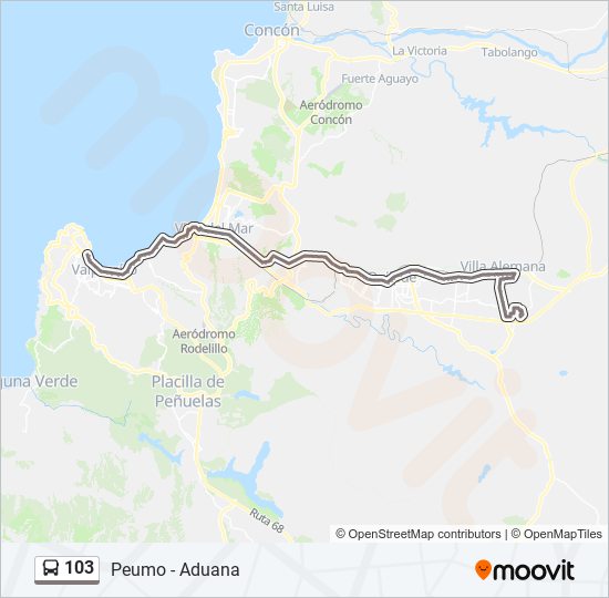 Ruta 103: horarios, paradas y mapas - Aduana (Actualizado)