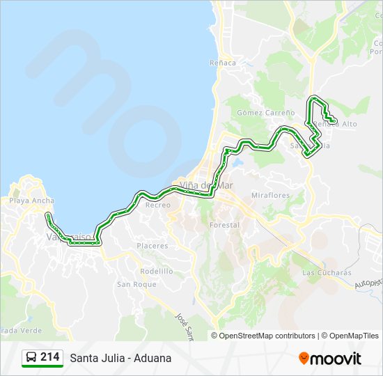 Ruta 214: horarios, paradas y mapas - Aduana (Actualizado)