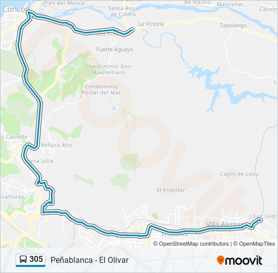 305 Route: Schedules, Stops & Maps - Peñablanca - El Olivar (Updated)