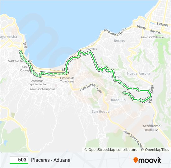 Ruta 503: horarios, paradas y mapas - Los Placeres - Pob.La Laguna ...