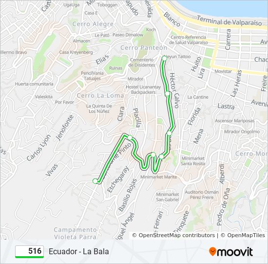 Ruta 516: horarios, paradas y mapas - San Juan De Dios (Actualizado)